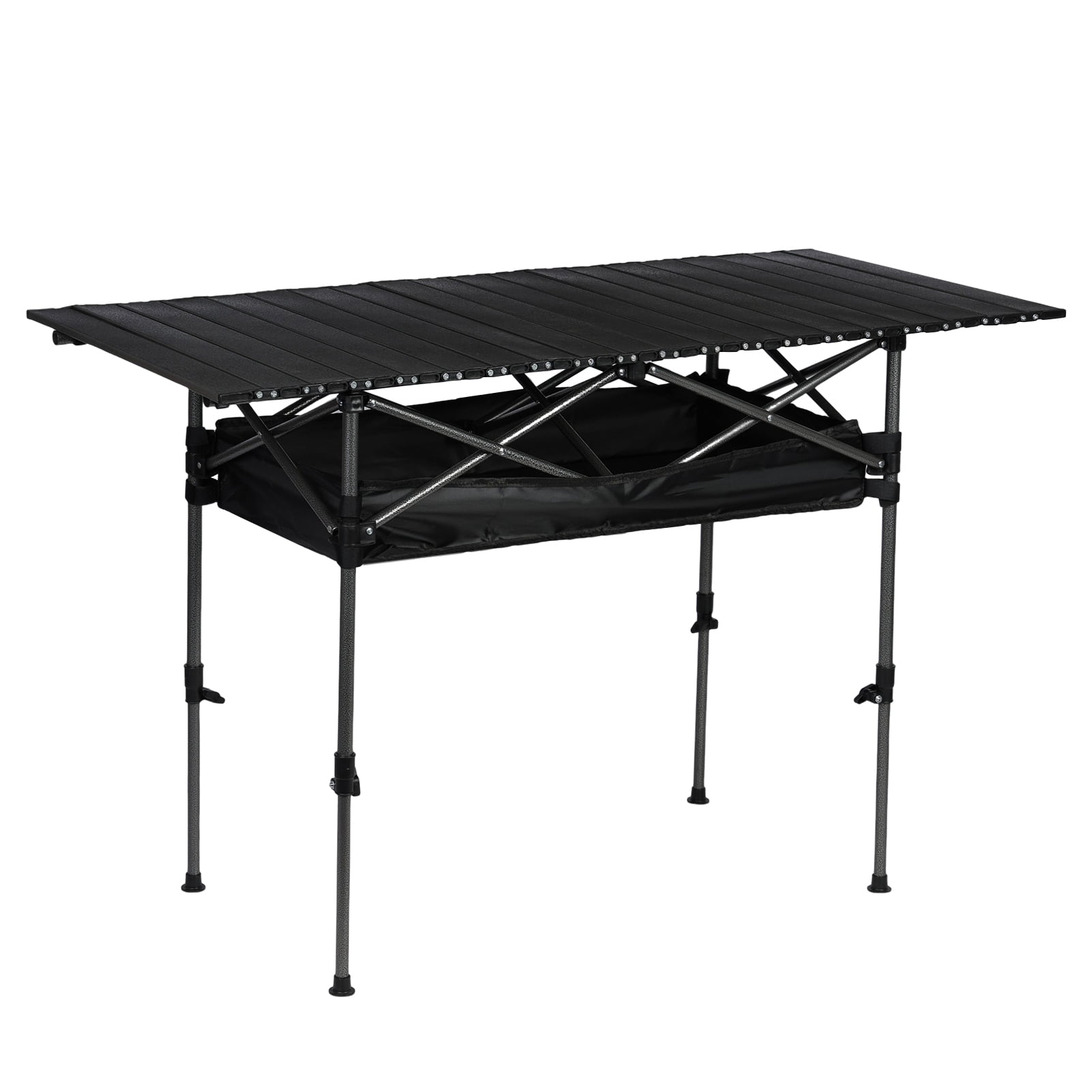 Adjustable Height Camping Table, Folding Portable Outdoor Table with ...