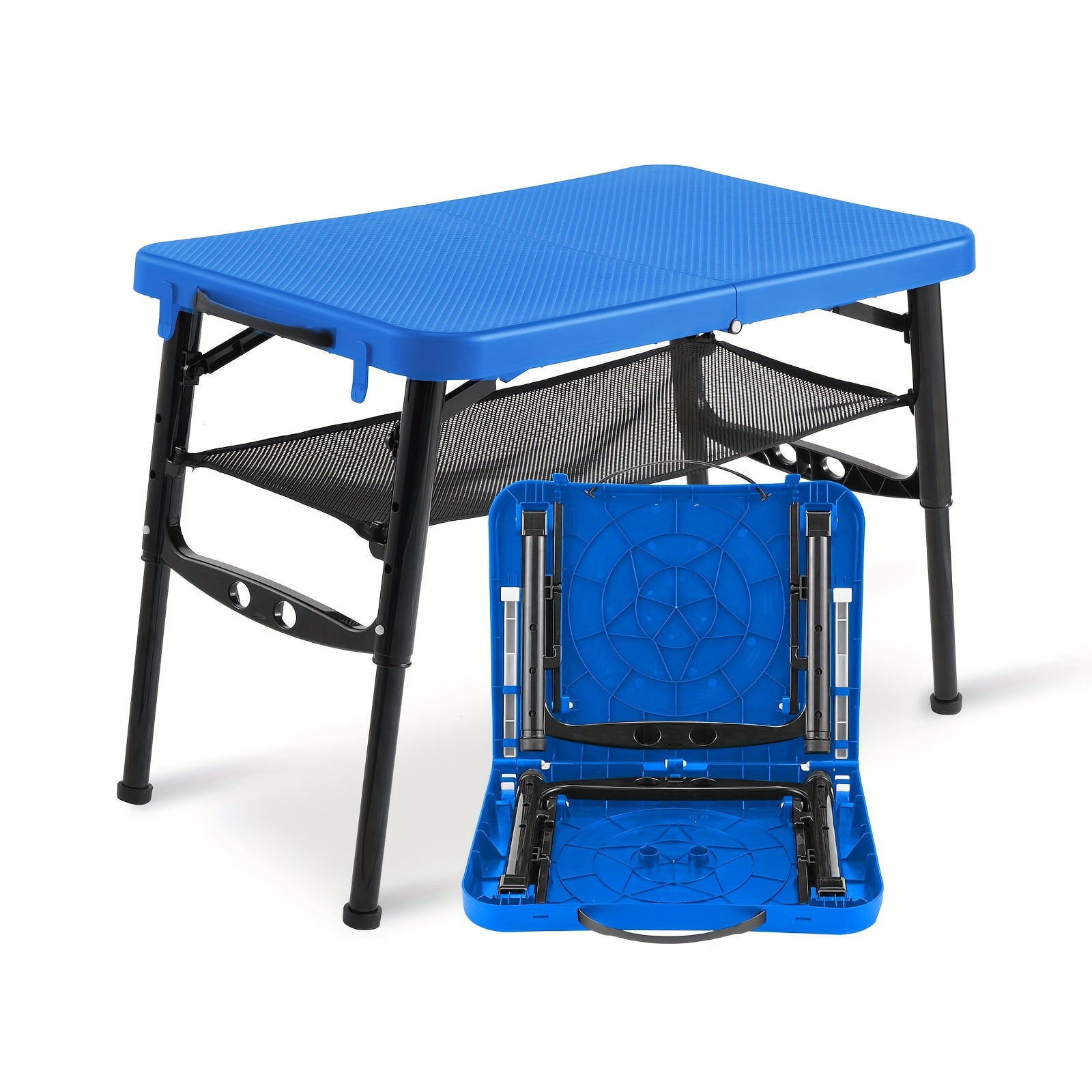 Adjustable Height Collapsible Table For Camping Small Folding Table ...