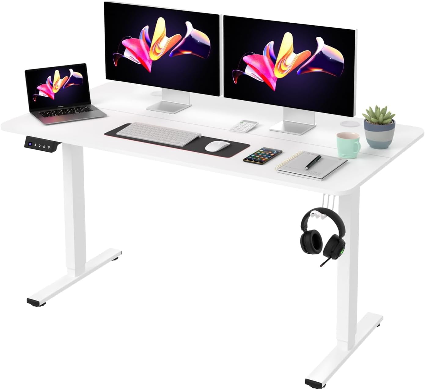 Adjustable Height Computer Workstation - Electric Lifting Sit Stand ...