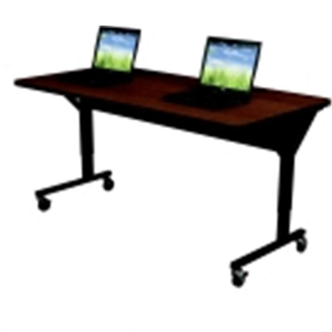 Adjustable Height Computer Workstation With Cable Grommets Table - 60 W ...