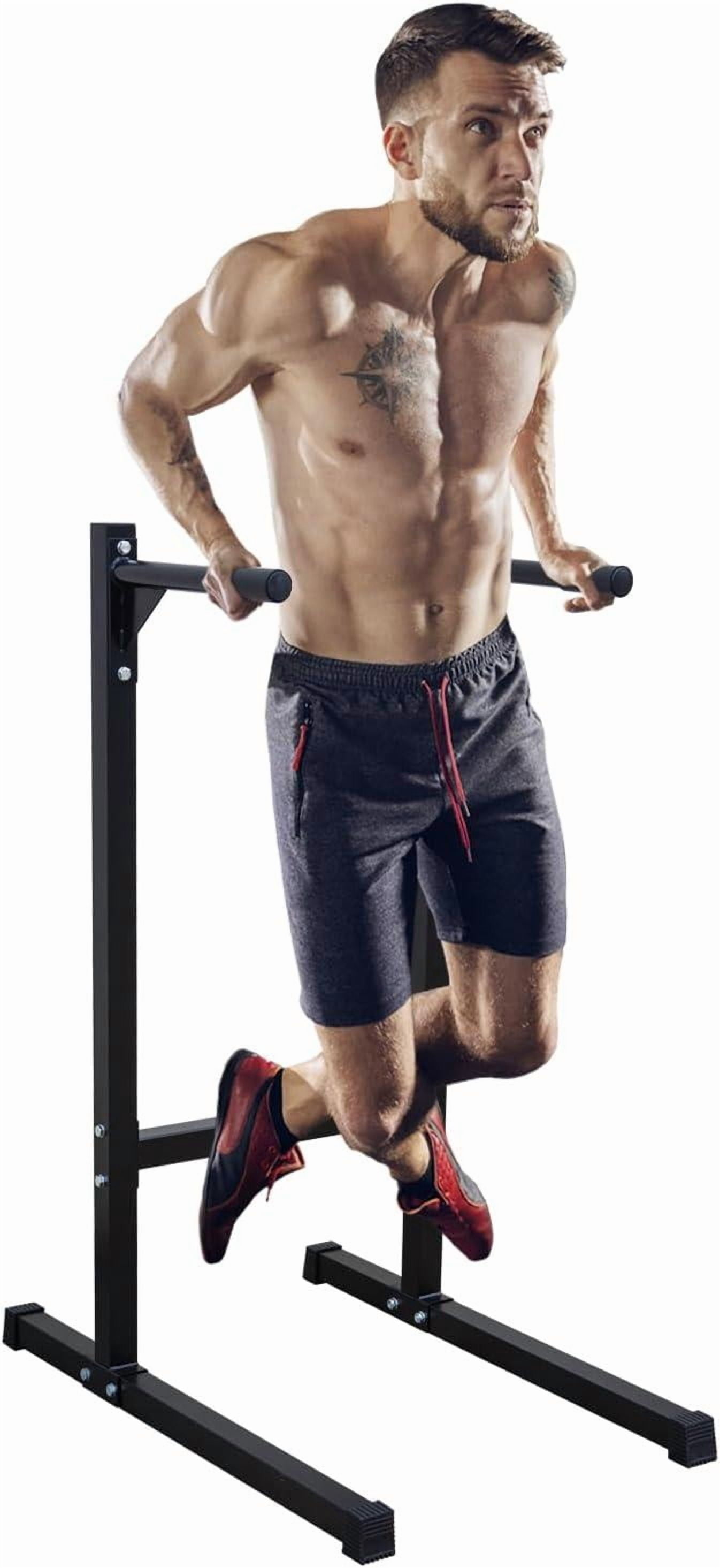 Adjustable Height Dip Bar Station, Heavy Duty Dip Station Push Up Bar ...