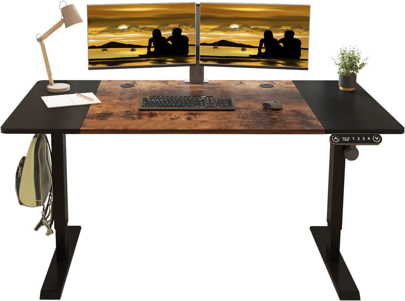 Adjustable Height Electric Standing Desk - 63 x 30 Inch Sit Stand ...
