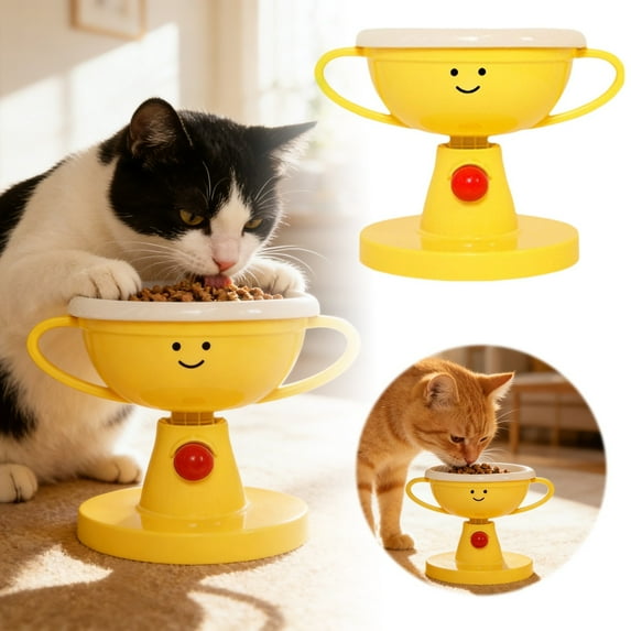 Adjustable Height Elevated Pet Bowl for Improved Digestion and Feeding ...