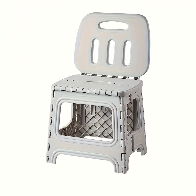 Adjustable Height Folding Stool with Attachable High Back Support ...
