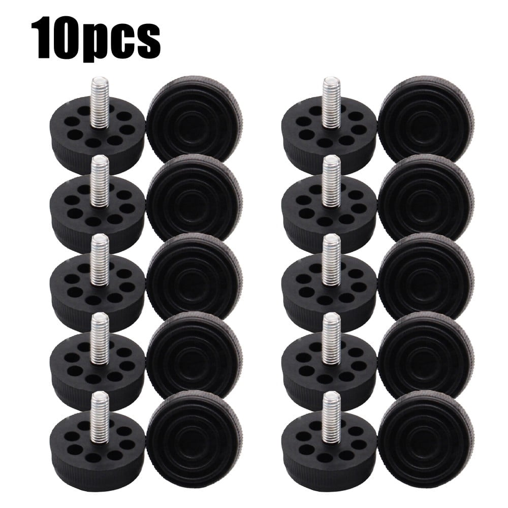 Adjustable Height Foot, Plastic Base, 10 Pack Screw In (M6*30*20mm ...