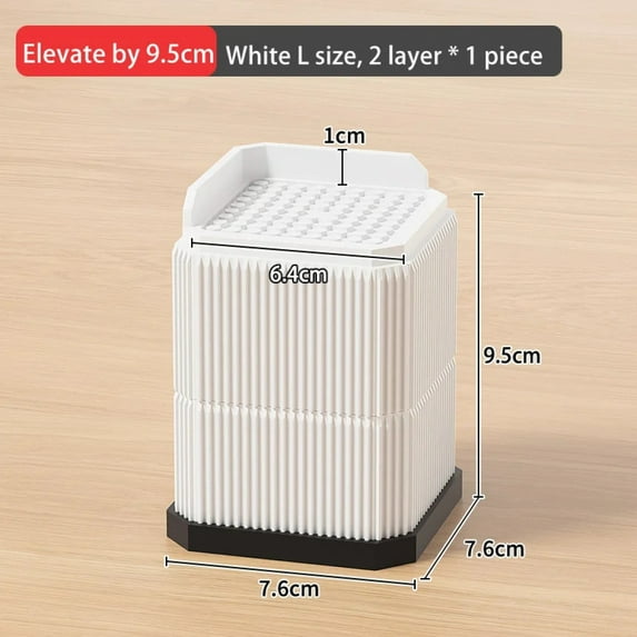 Adjustable Height Furniture Risers - High Load - Bearing, Triple Anti ...