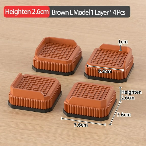 Adjustable Height Furniture Risers - High Load - Bearing, Triple Anti ...