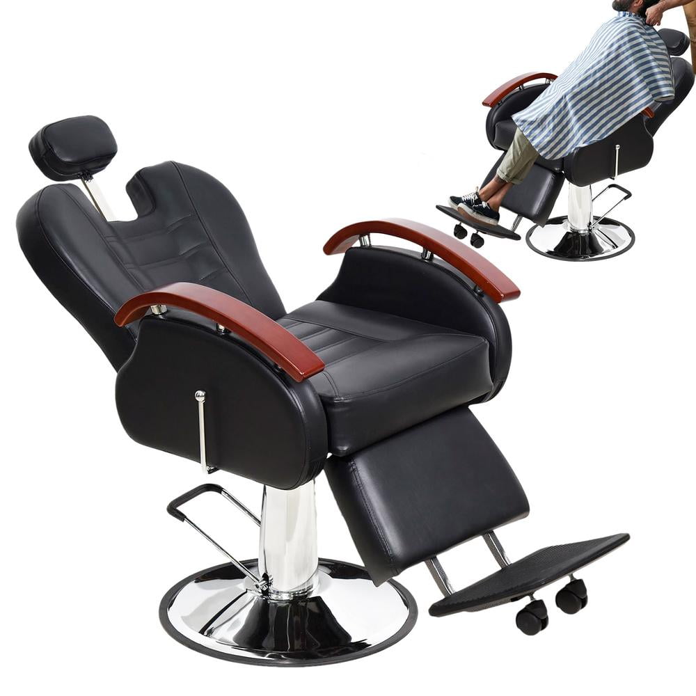 JUlAM Adjustable Height Hydraulic Barber Chair Reclining Heavy Duty ...