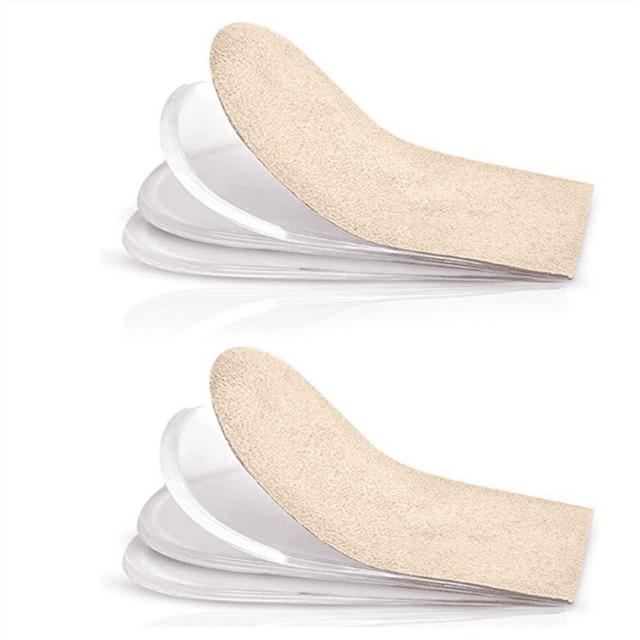 Adjustable Height Increase Insoles, 3-Layer Gel Heel Lifts Shoe Inserts ...