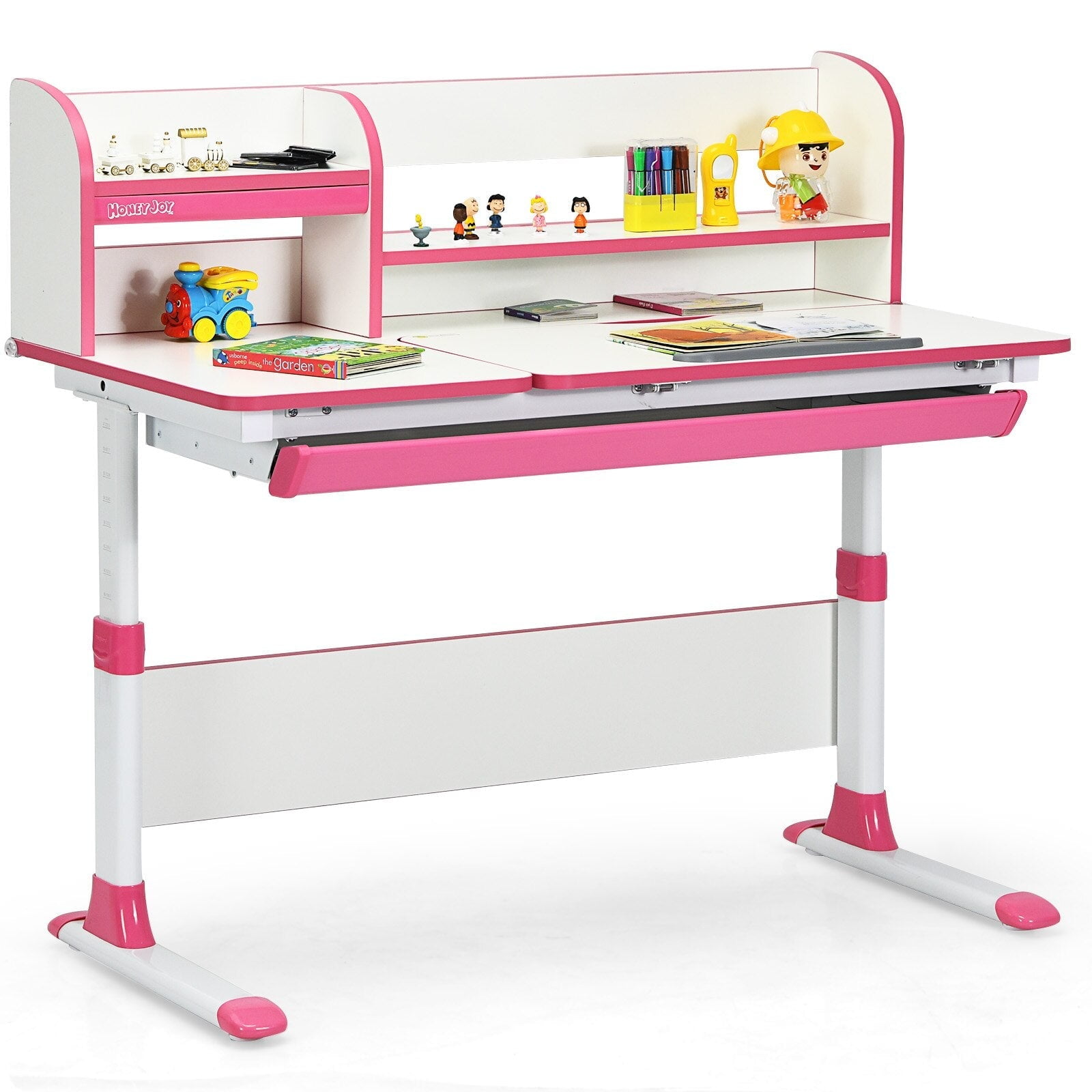 Adjustable Height Kids Study Desk Drafting Table Computer Station ...