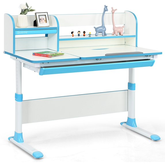 Adjustable Height Kids Study Desk Drafting Table Computer Station ...