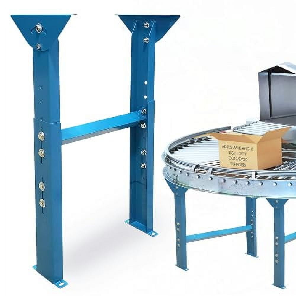 Adjustable Height Light Duty Conveyor Supports for 12" Wide Conveyors ...