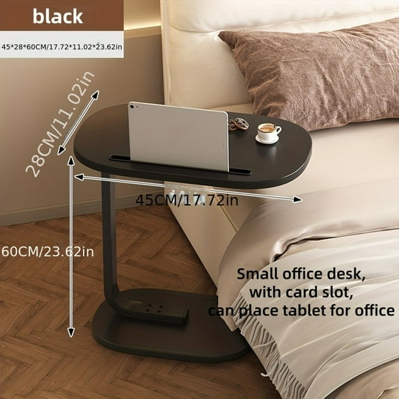 Adjustable Height Mobile Laptop Desk with Tiltable Desktop And Device ...