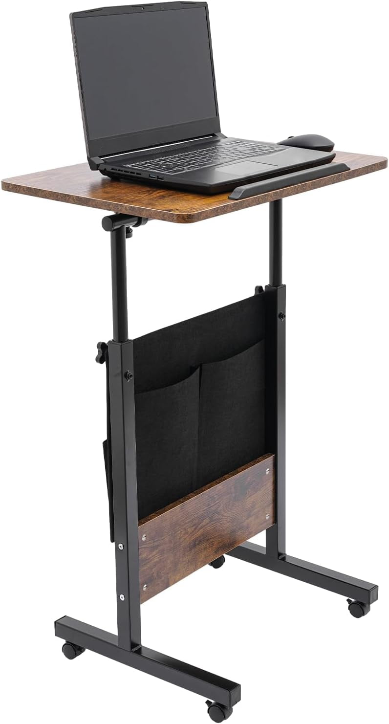 Adjustable Height Mobile Standing Desk, 24 * 16 in Rolling Computer ...