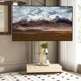 Adjustable Height Mobile TV Stand with Glass Shelf for 32-75 Inch TVs ...