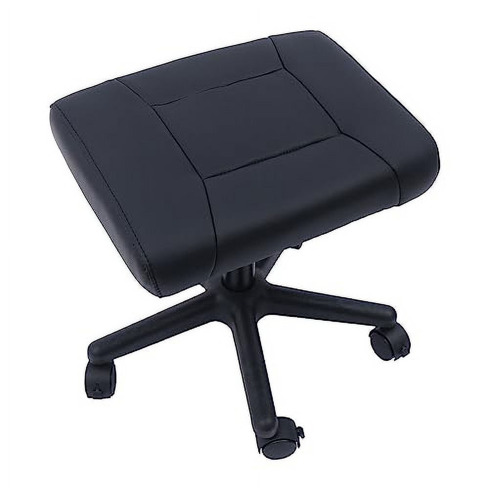 Adjustable Height Office Footrest with Wheels 360 Rolling Multi-Use Stool for Gaming Home Office ...