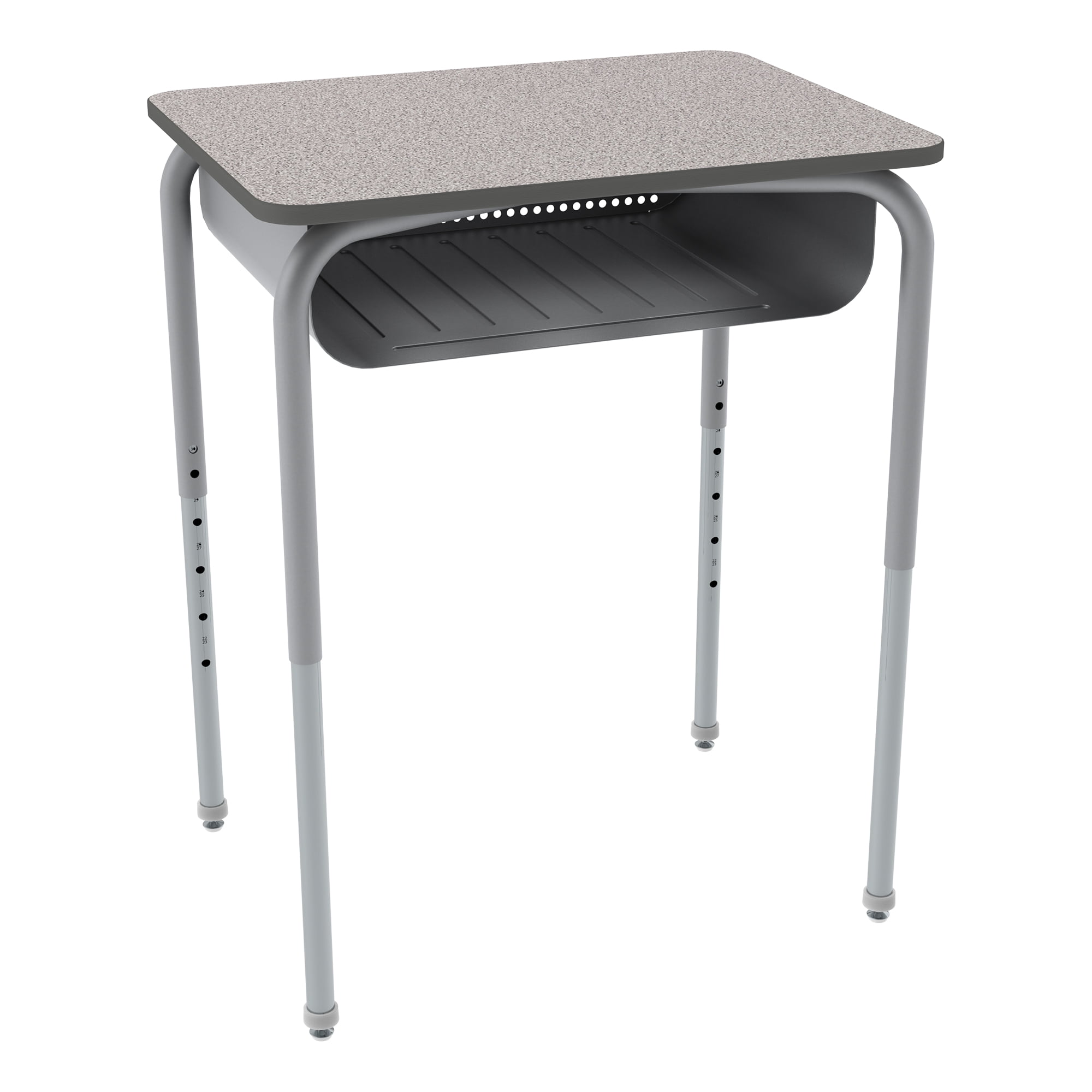 Adjustable Height Open Front Student School Desk with Metal Book Box ...