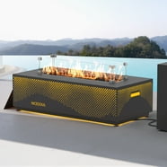 Mayfair Lightweight Concrete Outdoor 50,000 BTU Rectangular Fire Pit ...