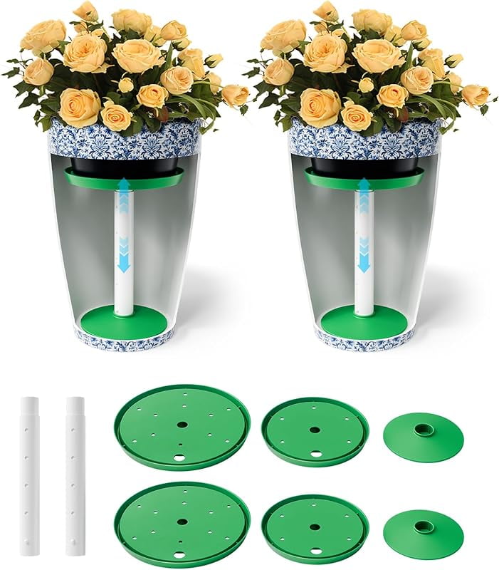 Adjustable Height Planter Inserts for Large Pots, Tall Tapered Plant ...