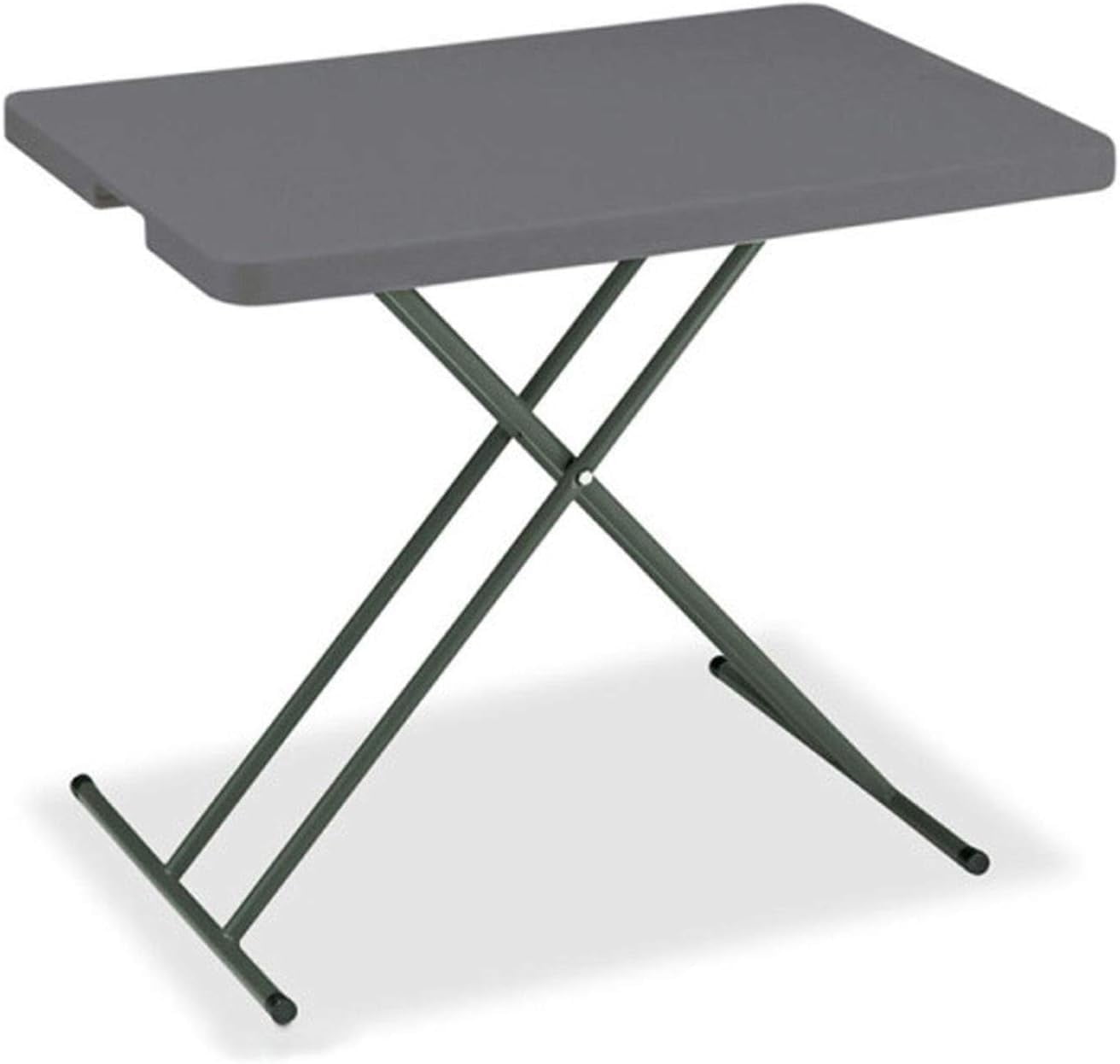 Adjustable Height Plastic Folding Table, 30" x 20", Charcoal - Walmart.com