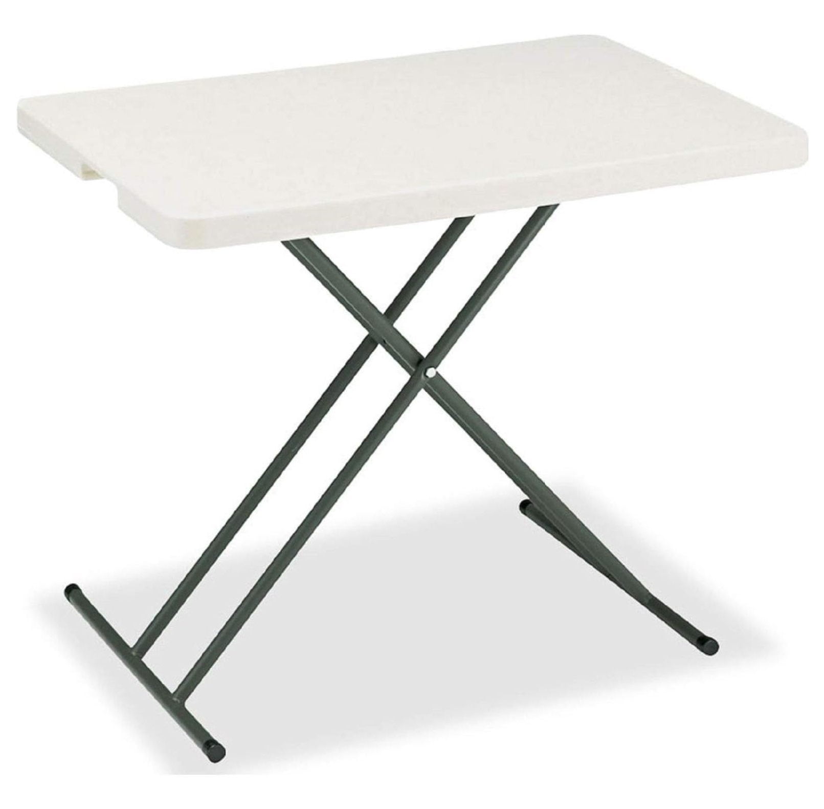 Adjustable Height Plastic Folding Table, 30" x 20", White - Walmart.com