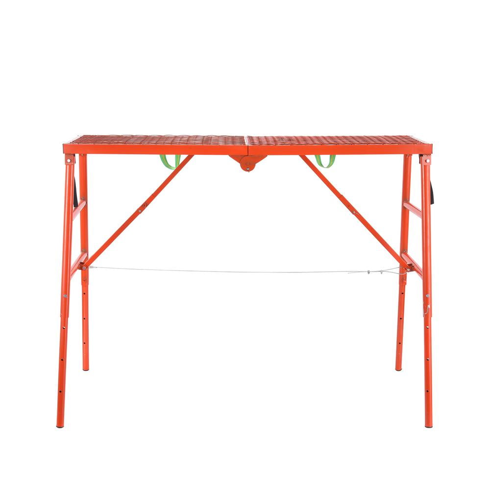 Adjustable Height Portable Scaffolding Workbench Step Ladder 27.6 to 45 ...