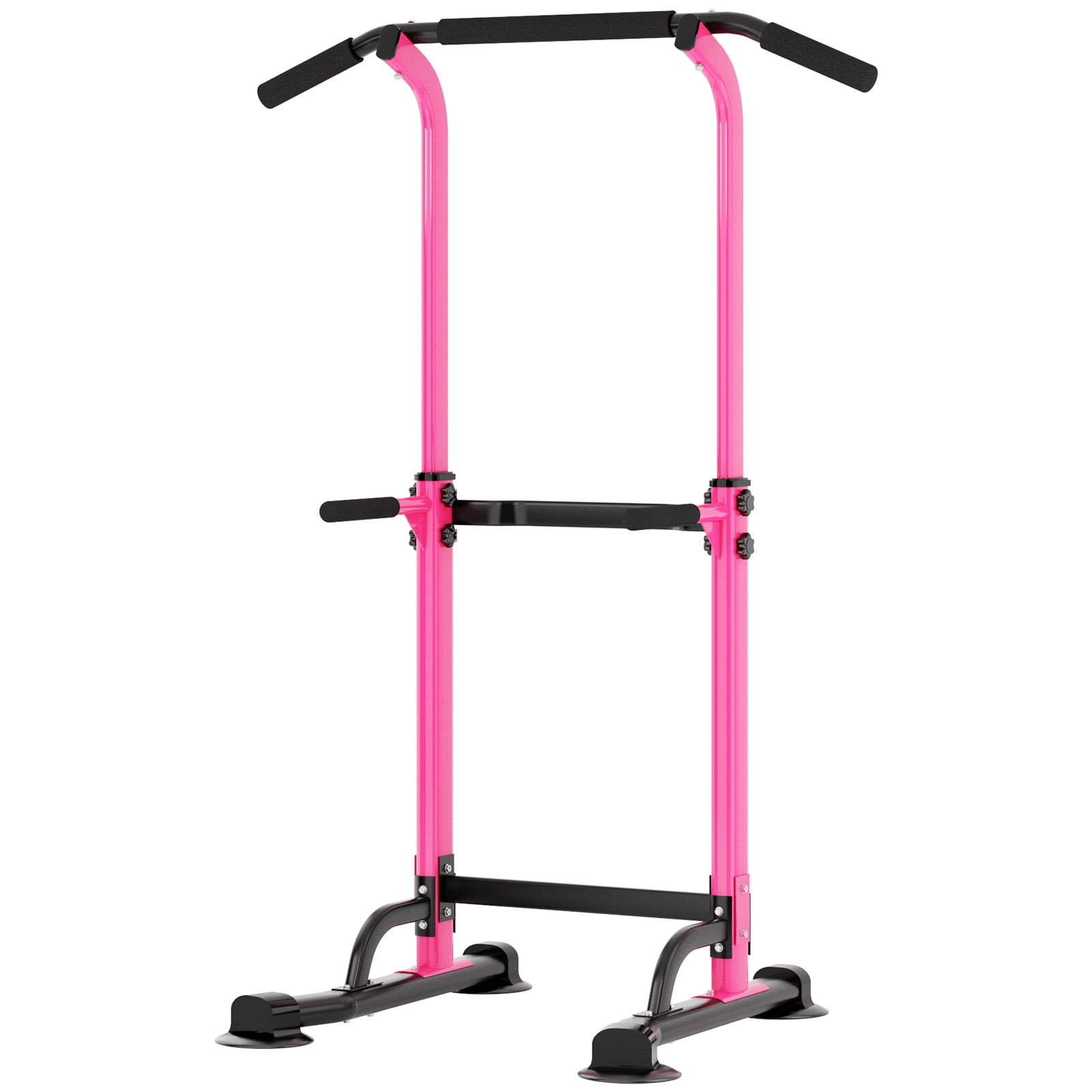 Adjustable Height Pull-Up Dip Station with Splayed Anti-Slip Base and ...