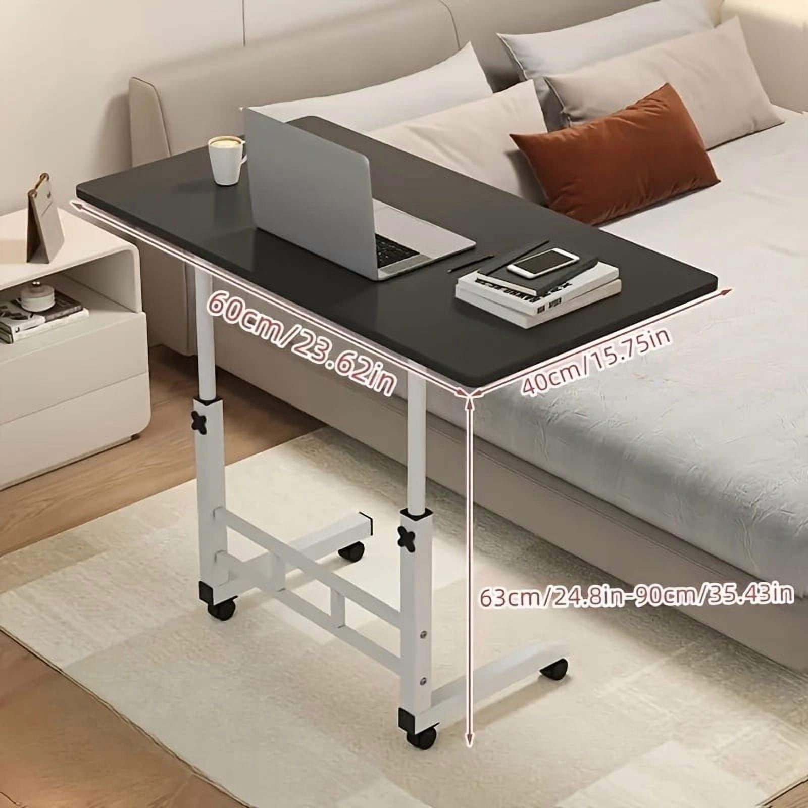 Adjustable Height Rolling Table-Heavy-Duty Folding Desk with Storage ...