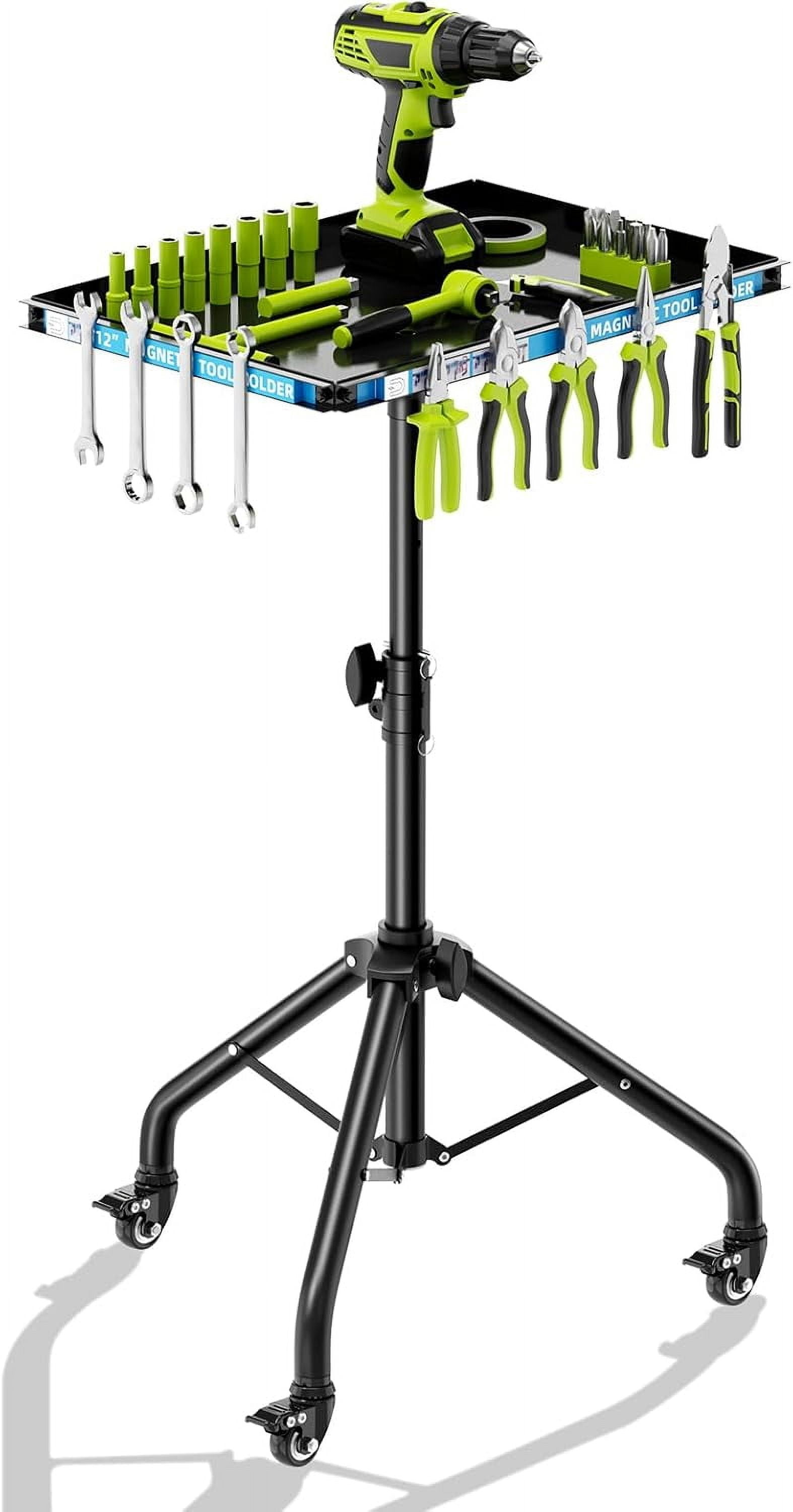 Adjustable Height Rolling Tool Cart with Wheels, Rolling Work Table ...