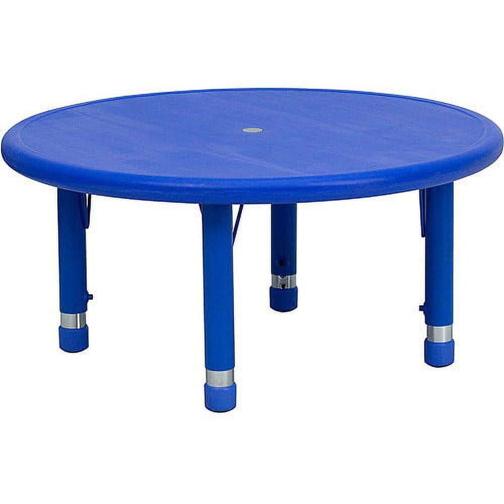 Adjustable Height Round Plastic Activity Table 33, Blue - Walmart.com
