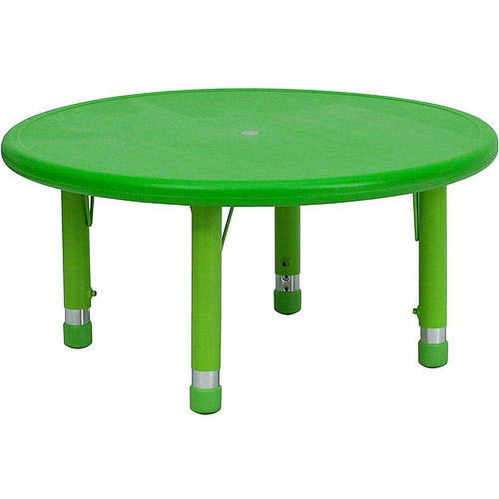 Adjustable Height Round Plastic Activity Table 33, Green - Walmart.com