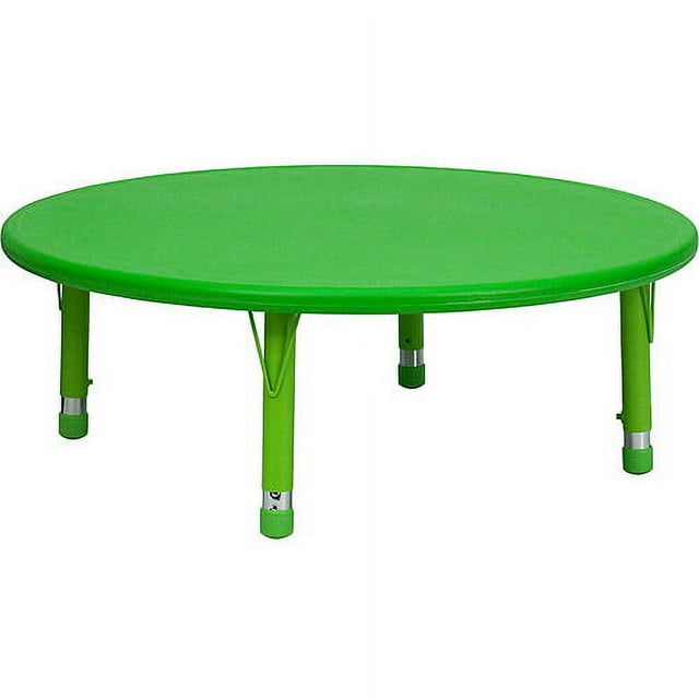 Adjustable Height Round Plastic Activity Table 45, Green - Walmart.com