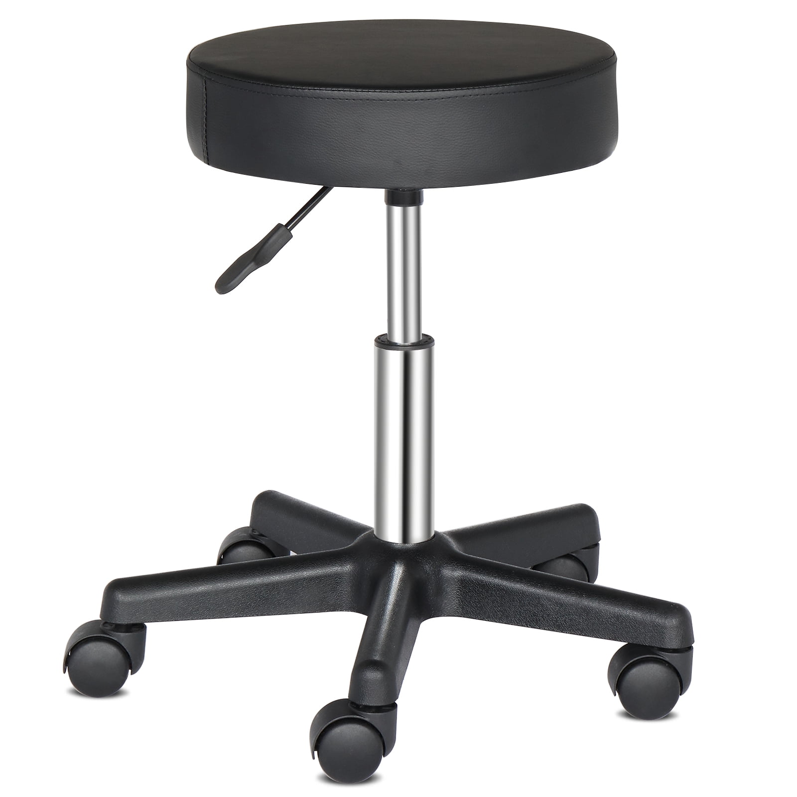 Adjustable Height Round Technician Stool - Black | SGS-Certified Gas ...