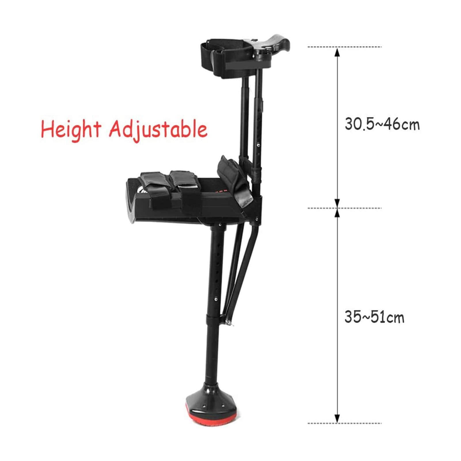 Adjustable Height Single Leg Telescopic Walker, Hands Free Knee Crutch, Non-Slip Single Leg ...