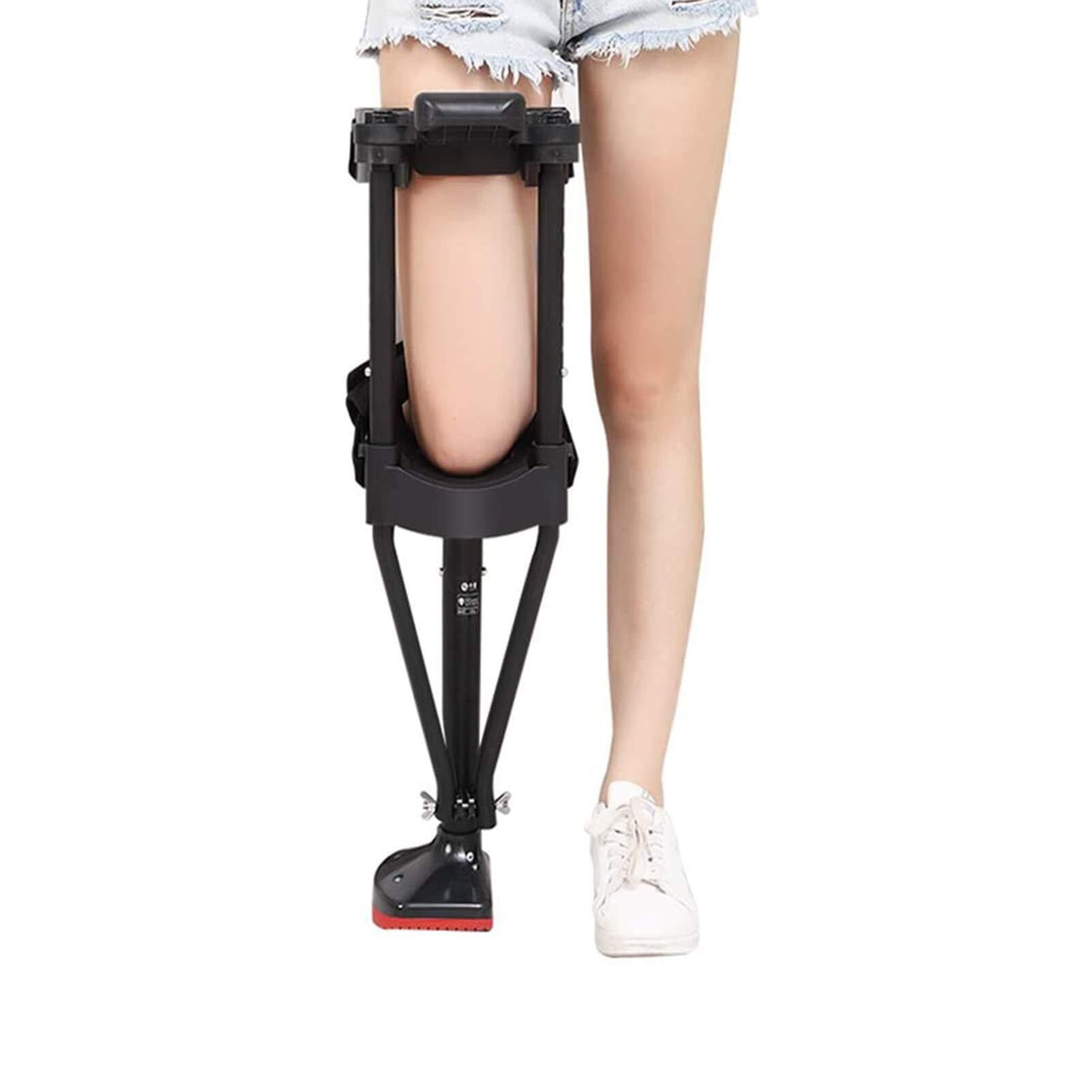 Adjustable Height Single Leg Telescopic Walker, Hands Free Knee Crutch, Non-Slip Single Leg ...
