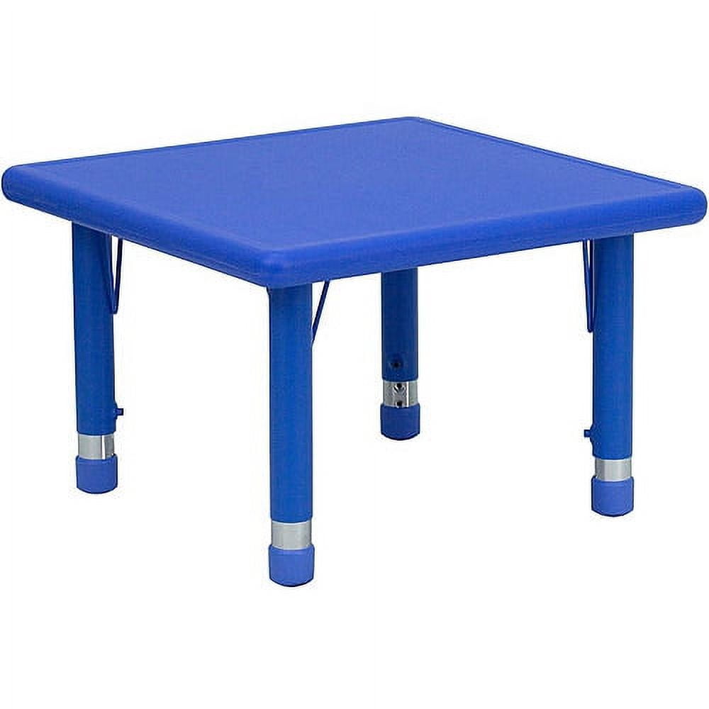 Adjustable Height Square Plastic Activity Table 24, Blue - Walmart.com
