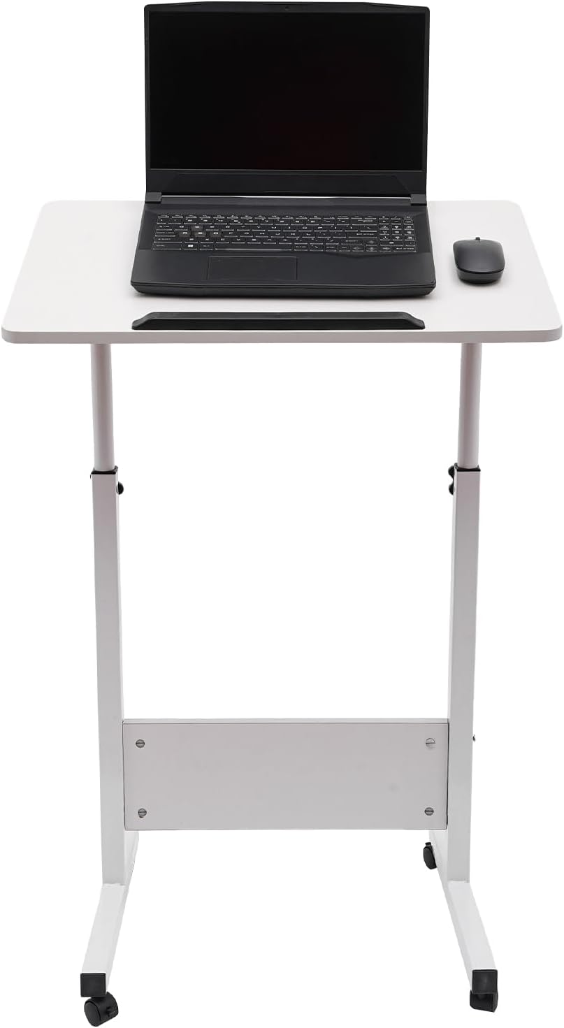 Adjustable Height Standing Desk, Mobile Stand Up Desk with Wheels ...