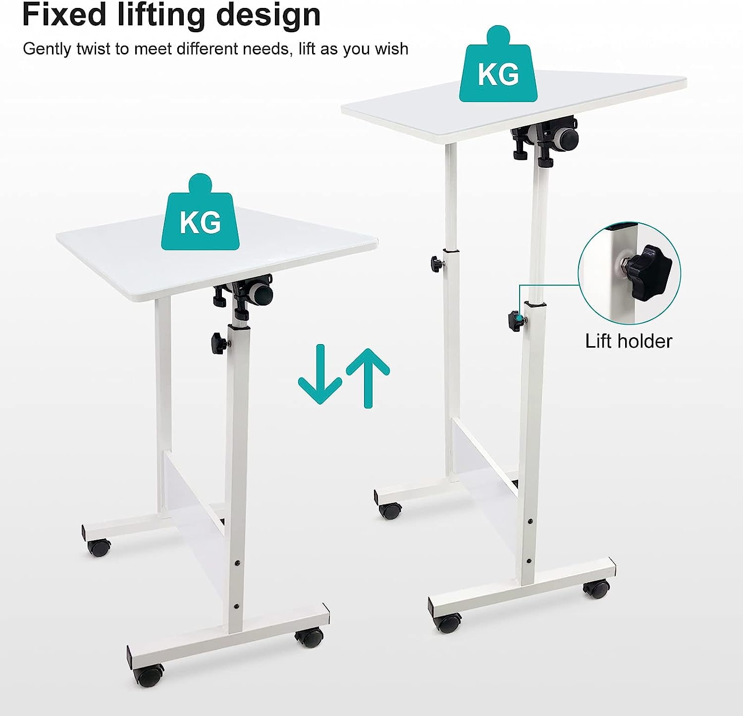 Adjustable Height Standing Desk, Writable Tempered Glass Desktop with ...