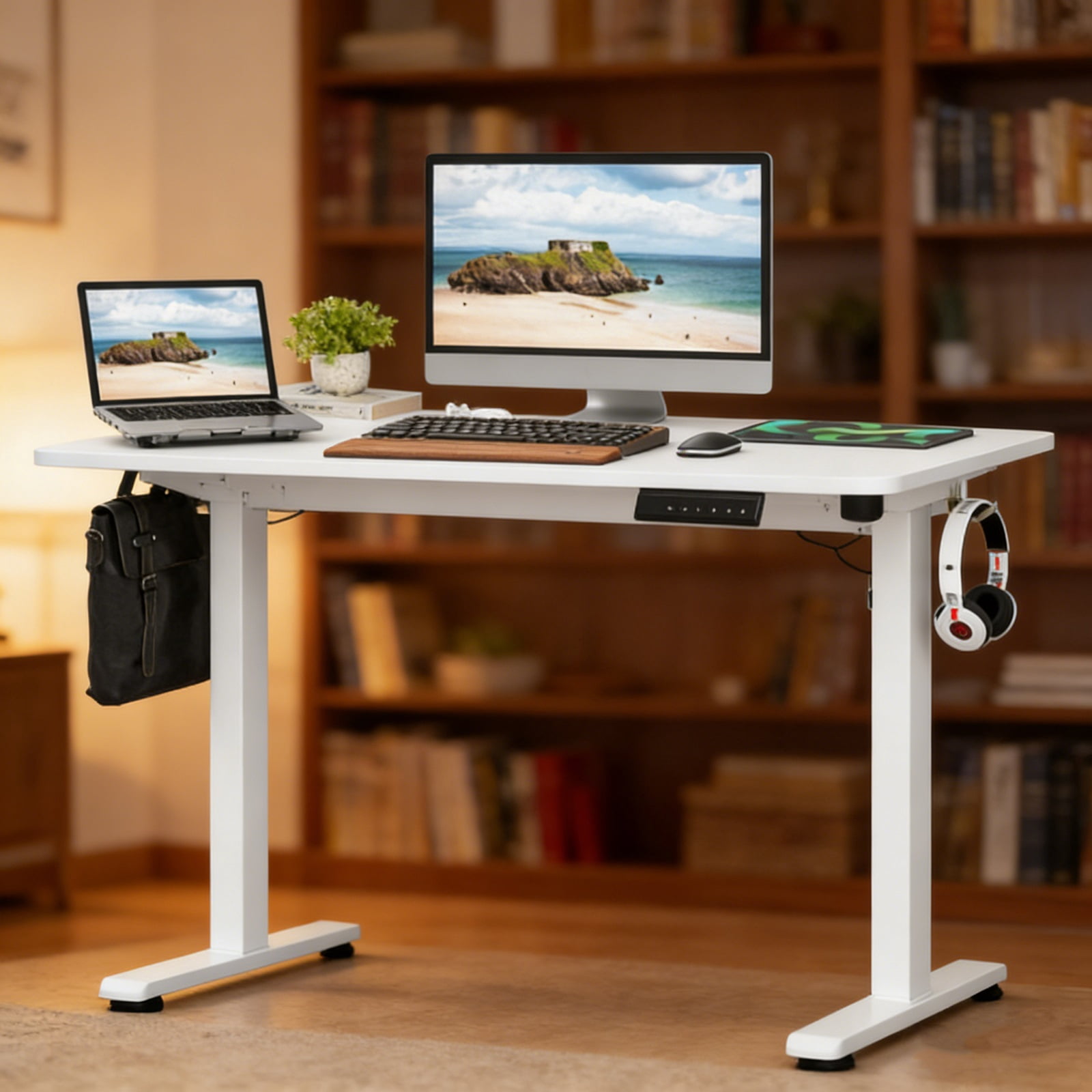 Adjustable Height Standing Desks Large Raising Desk That Raises Up and ...