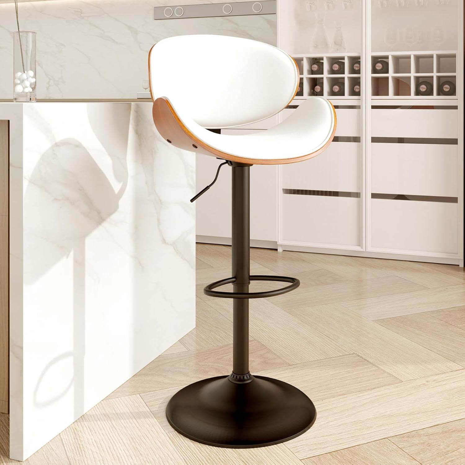 Adjustable Height Swivel Bar Stools - Modern Design with Comfortable ...