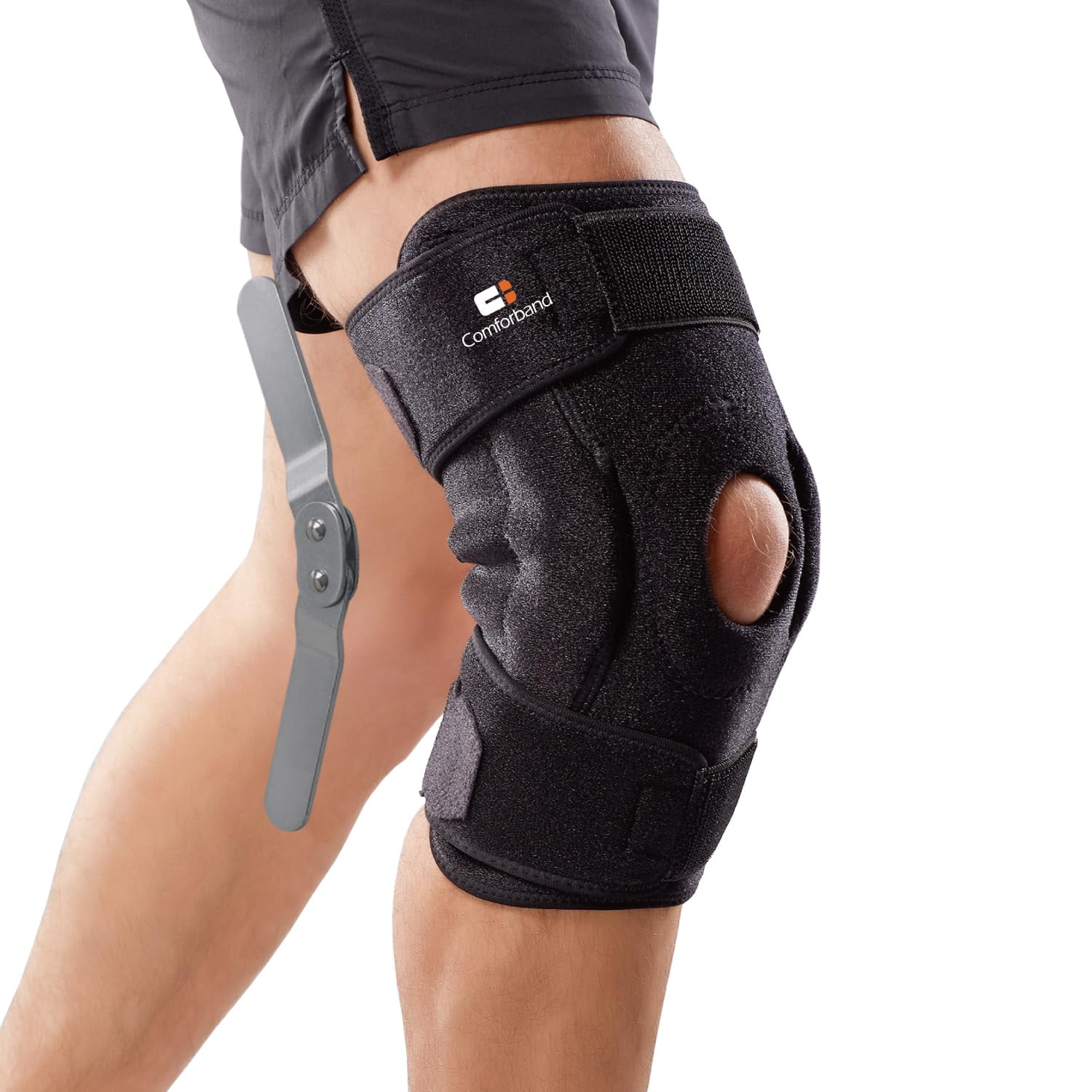 Adjustable Hinged Knee Brace, with Dual Side Polycentric Hinges ...