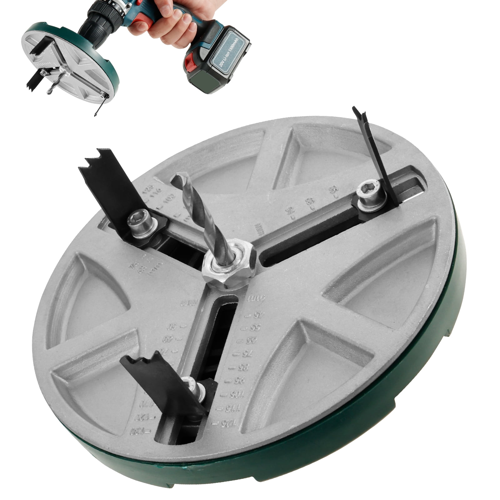 Adjustable Hole Saw Tool Kit High Speed Steel Round Hole Punch Saw Tool ...