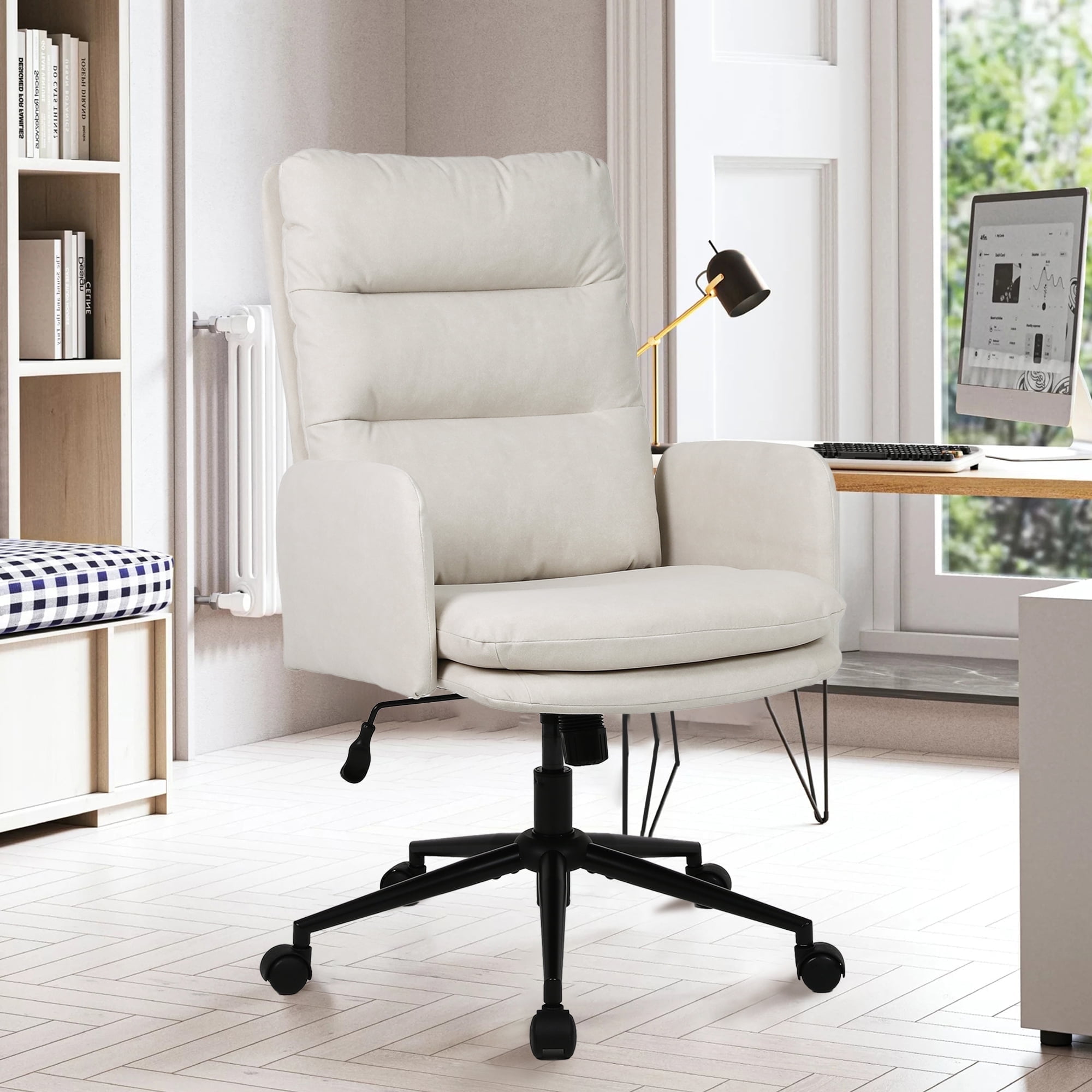 Flysky Stylish Task Adult Desk Chair, Adjustable Home Office Chair ...