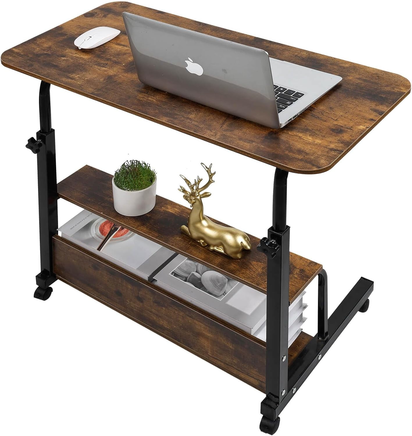 Adjustable Home Office Desk Portable Study Computer Rolling Desk for ...