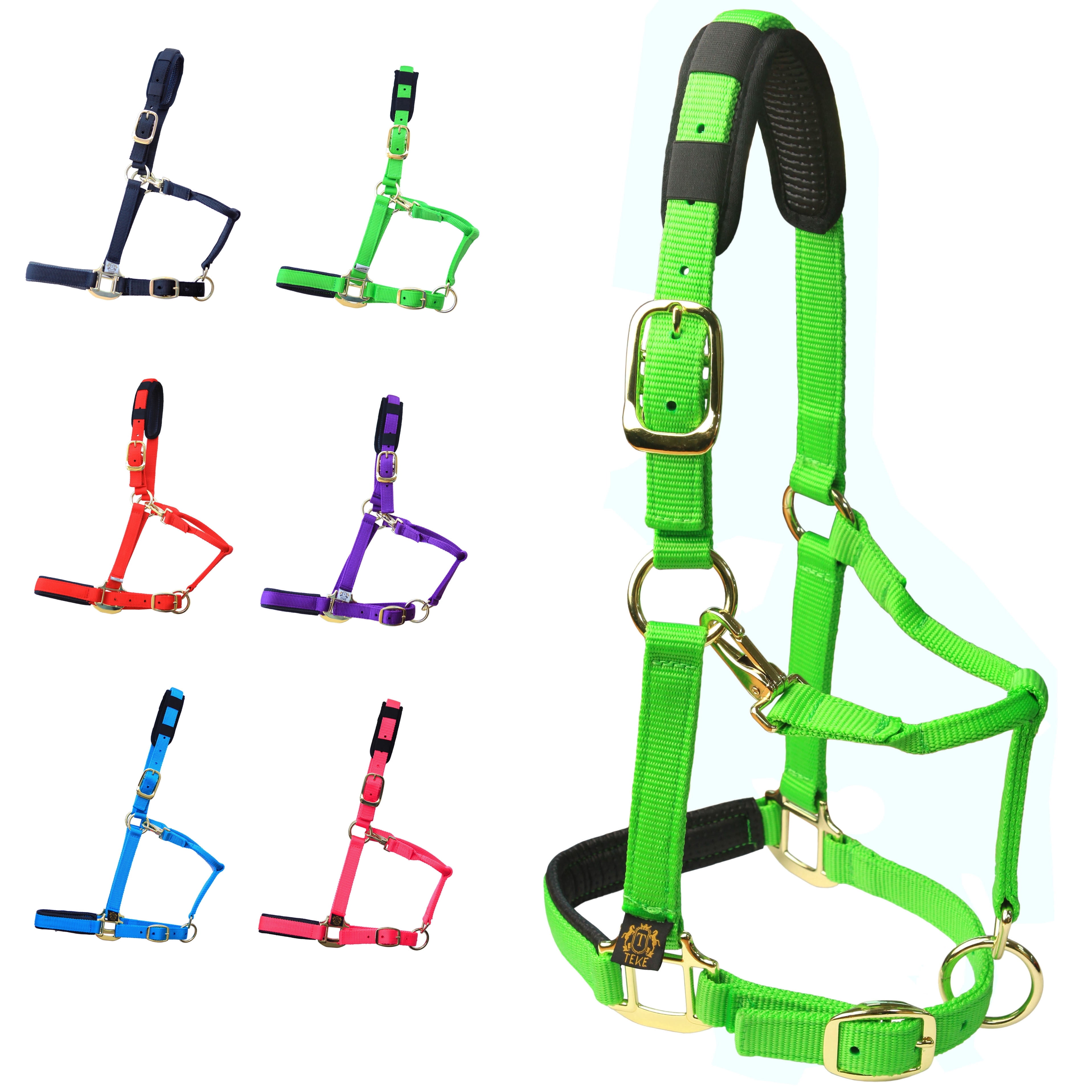 Adjustable Horse Halter by Heavy Duty Soft Nylon, Padded with Anti ...