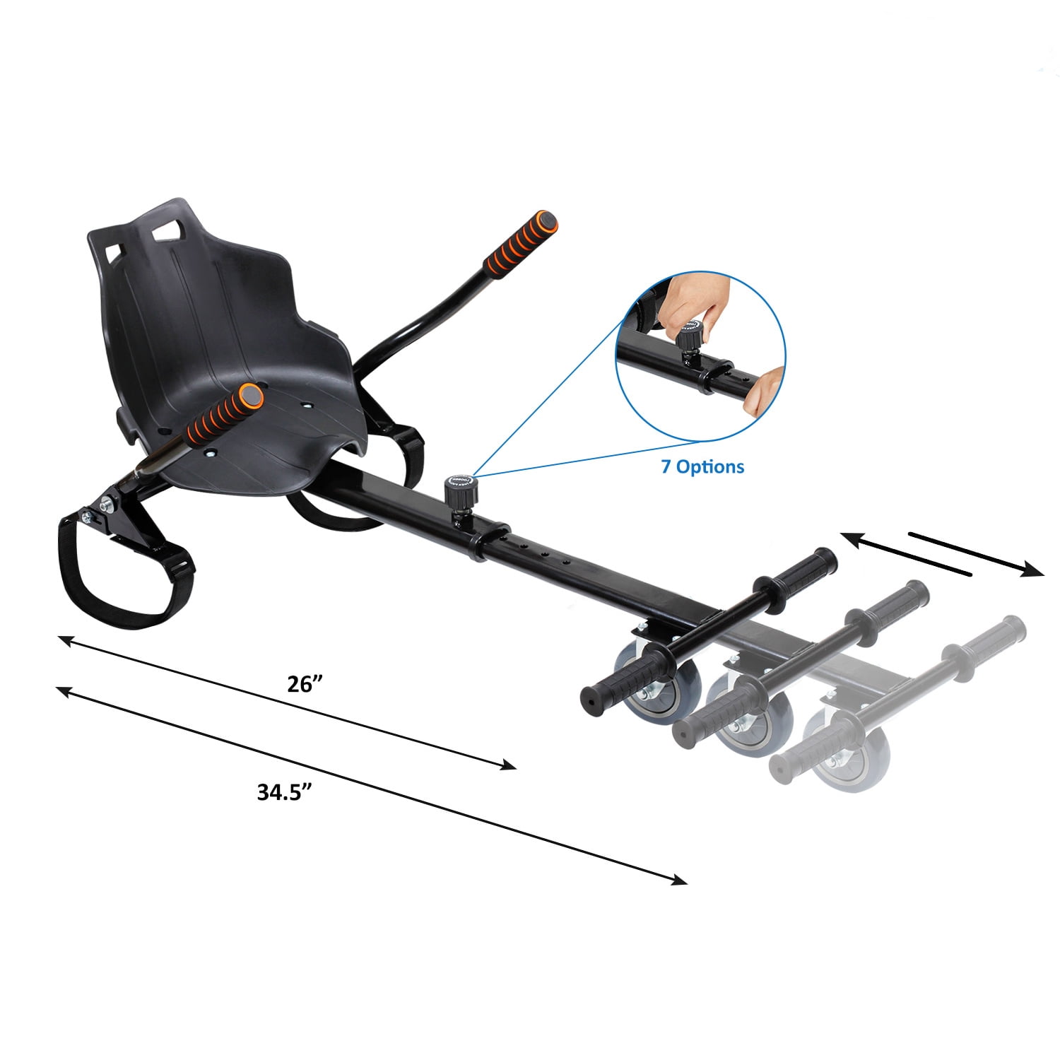 Adjustable Hoverboard go kart Conversion Kit Hoverboard Seat attachment ...