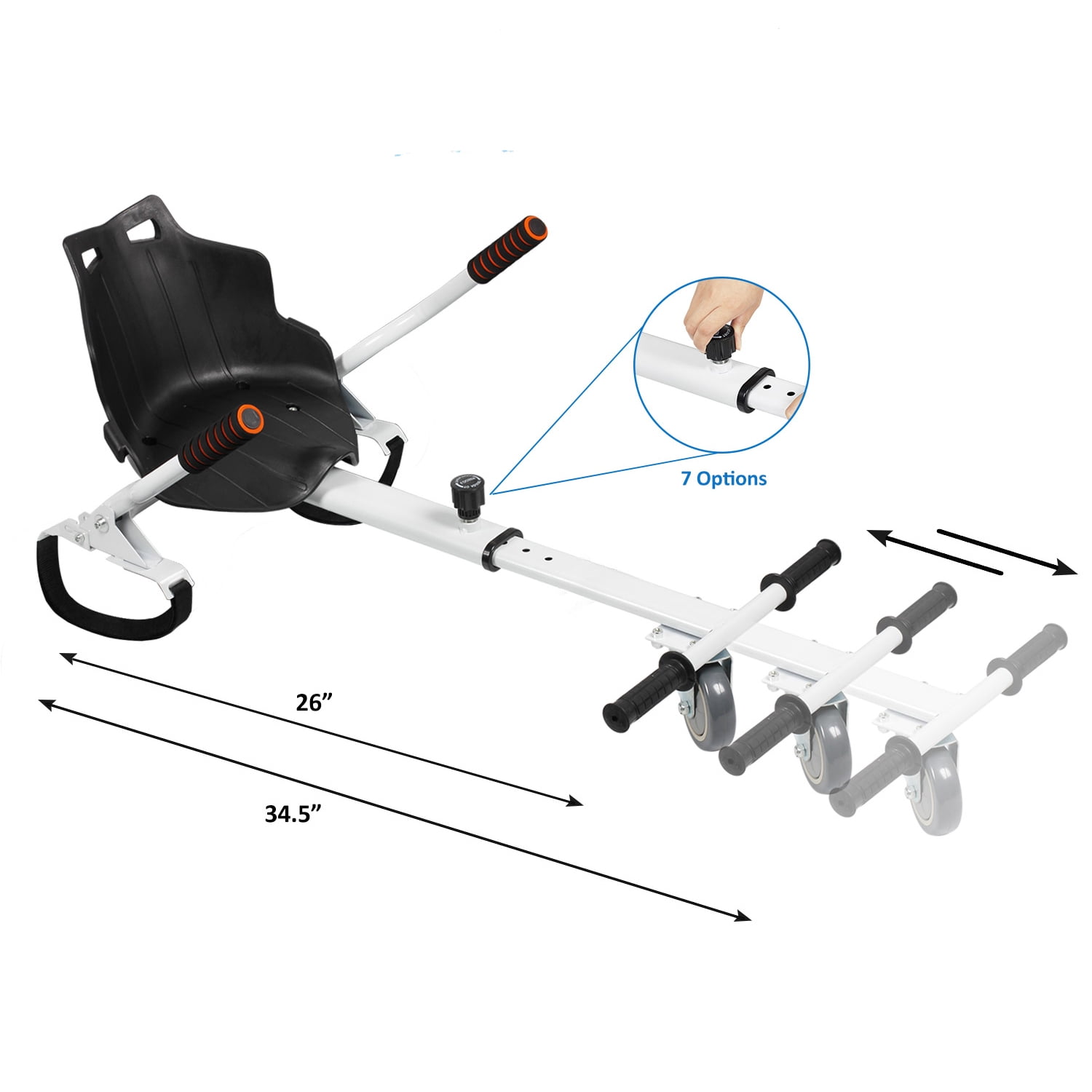 Adjustable Hoverboard go kart Conversion Kit Hoverboard Seat attachment ...