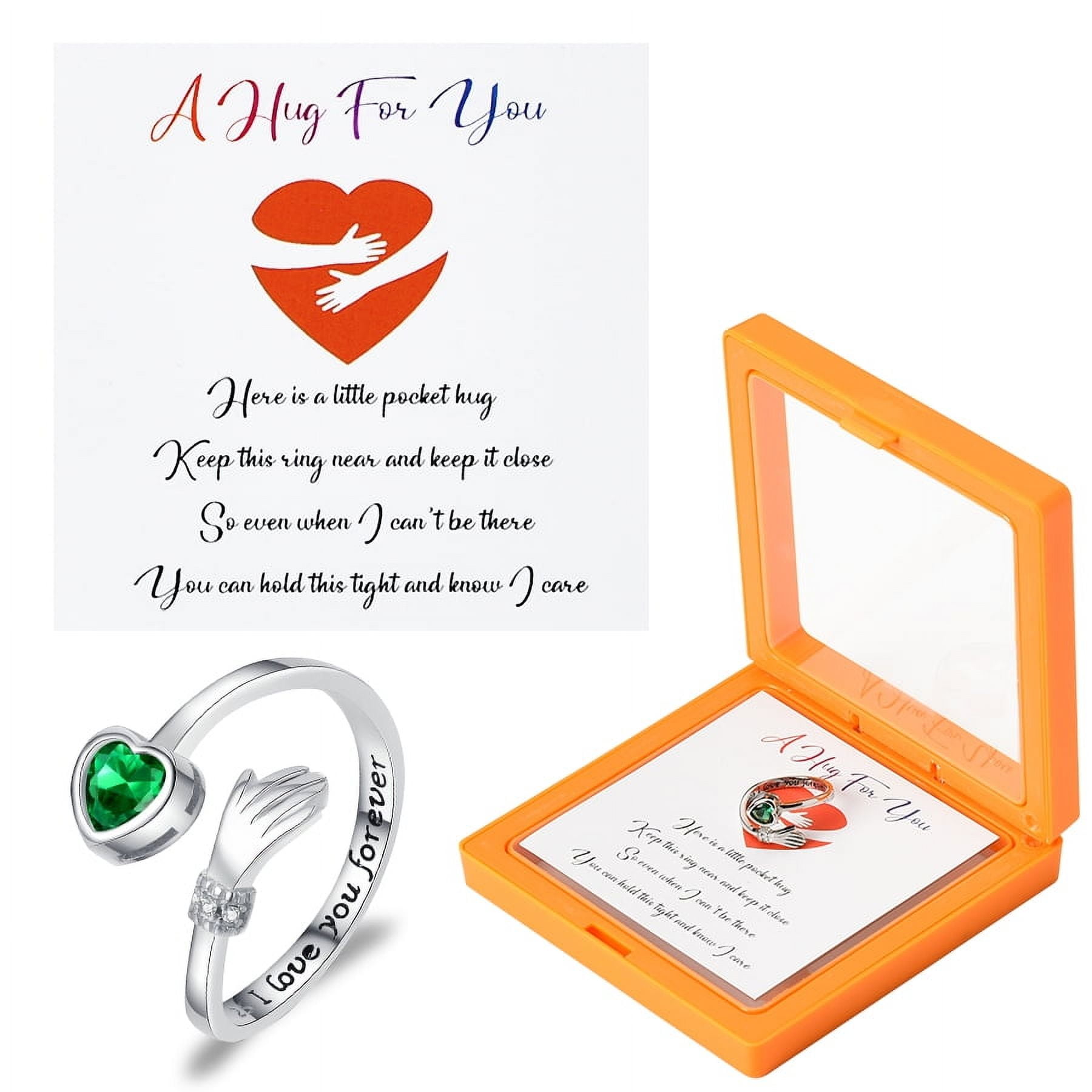 Adjustable Hug Rings for Women Girlfriend Wife Christmas Birthday Gifts ...