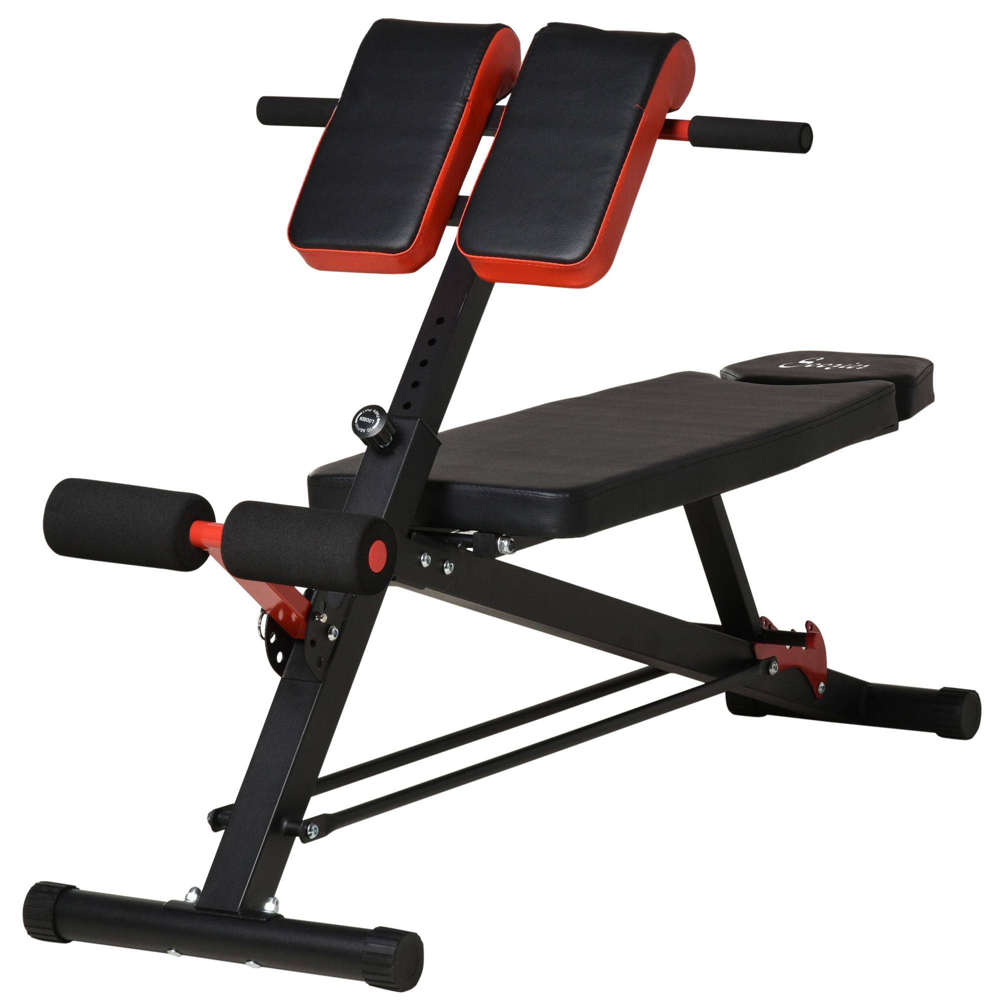 Adjustable Hyper Extension Dumbbell Weight Bench, Foam Leg Holders ...