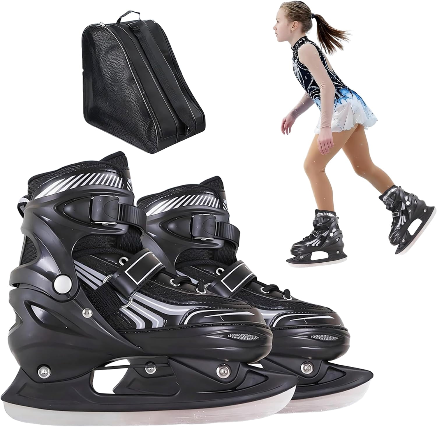 Adjustable Ice Skates for Boys Girls,Children's Ice Skates with 1 Skate ...
